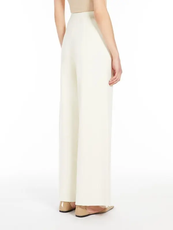 Max Mara High Waist Wide Leg Pants - Silk