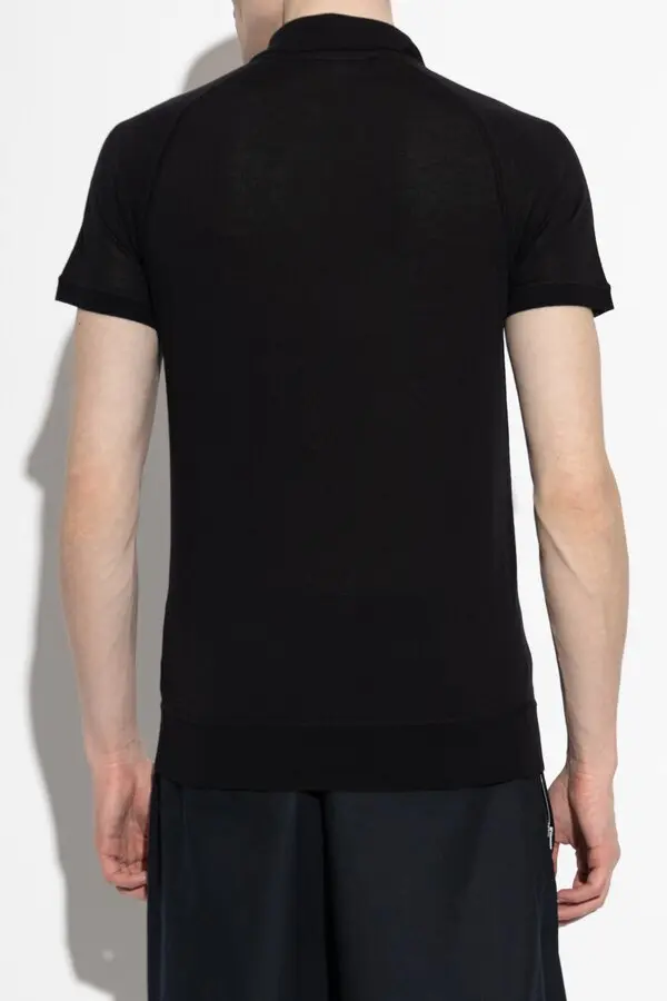 Dsquared2 Knitted Polo Shirt - Black