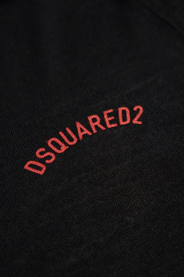 Dsquared2 Knitted Polo Shirt - Black