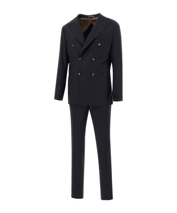 BARBA NAPOLI Double-breasted Suit With Notched Lapels