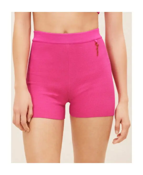 Jacquemus Le Short Pralu Knitted High-waisted Shorts - Pink