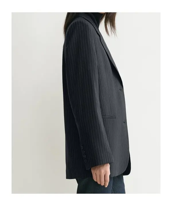 TOTEME Pinstripe Tailored Blazer - Navy