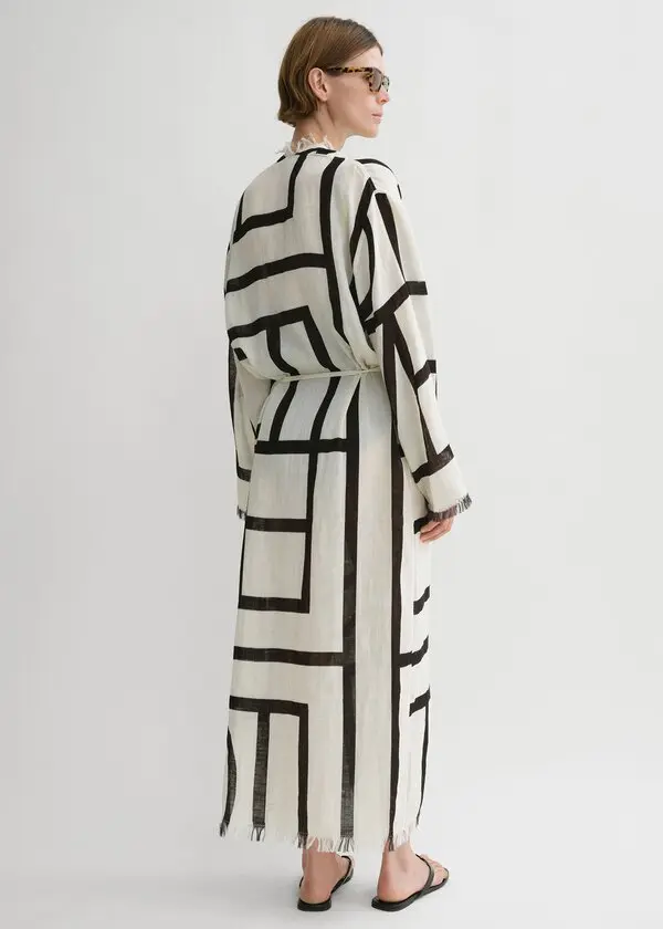 TOTEME Geometric Print Wrap Dress