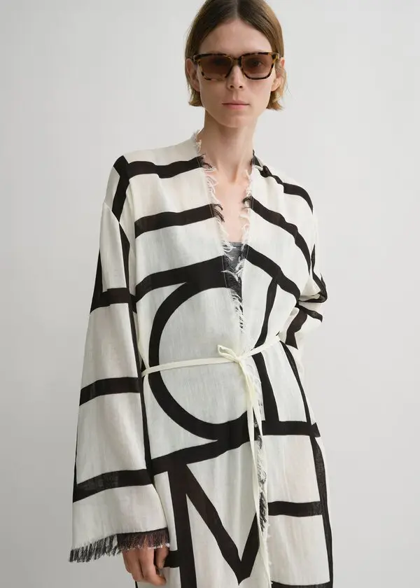 TOTEME Geometric Print Wrap Dress