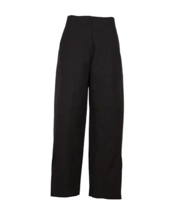 JIL SANDER High Waist Straight Leg Trousers - Black