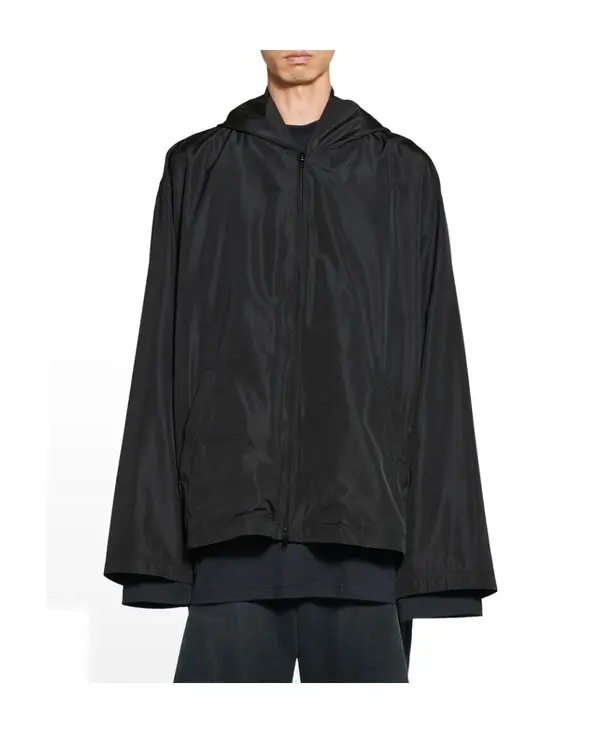Balenciaga Logo Printed Zip-up Hoodie