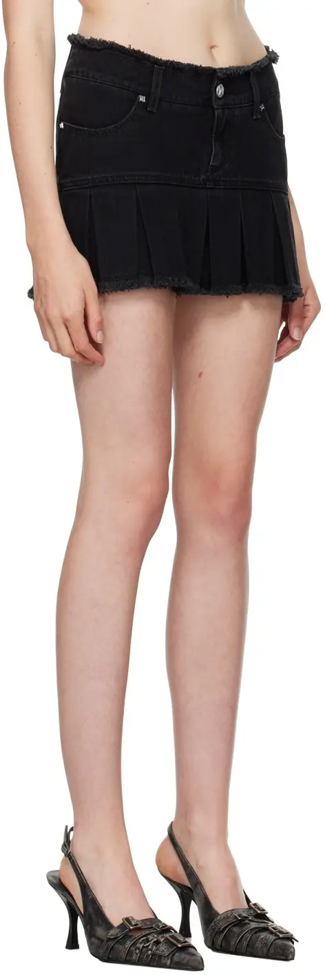 MISBHV Logo Patch Denim Mini Skirt