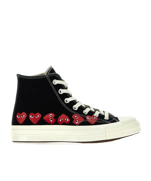 Play Comme Des Garcon Comme Des Garçons Play X Converse Chuck Taylor All Star High Top Sneakers - Black