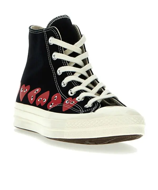 Play Comme Des Garcon Comme Des Garçons Play X Converse Chuck Taylor All Star High Top Sneakers - Black