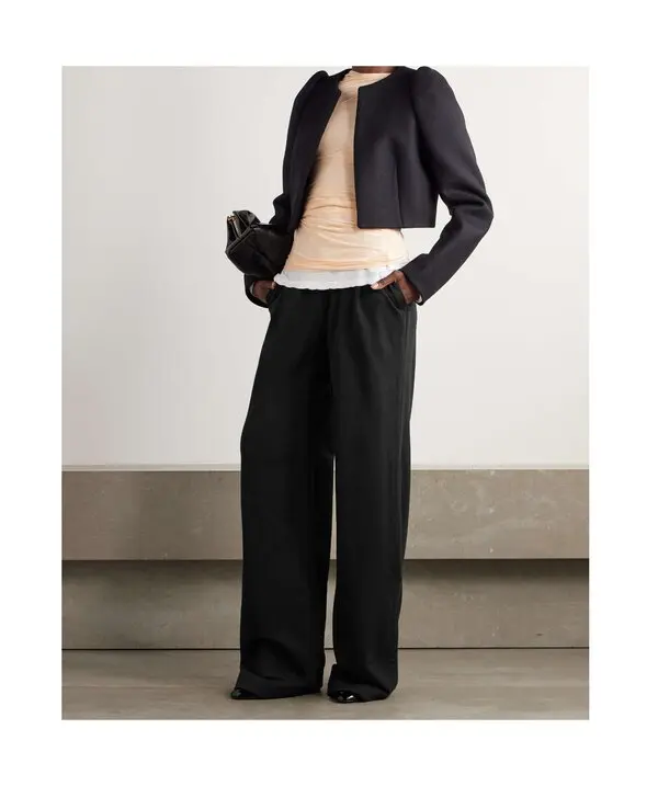 Dries Van Noten Wide-leg Pleated Casual Pants - Black