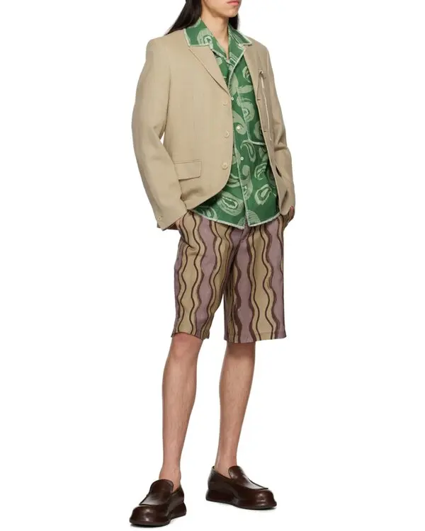Jacquemus Artichaut Paisley-print Frayed-edge Shirt - Green