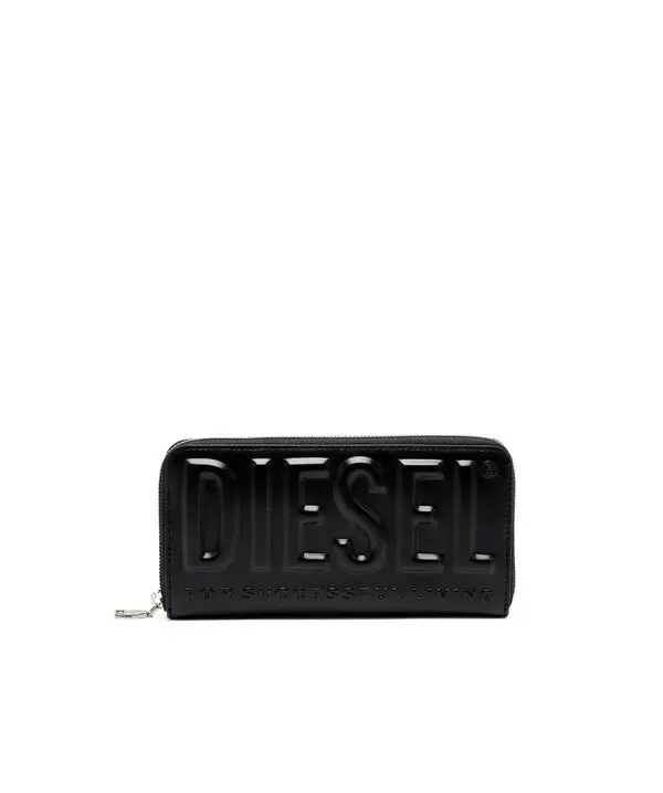 DIESEL® Logo-embossed Leather Wallet - Black