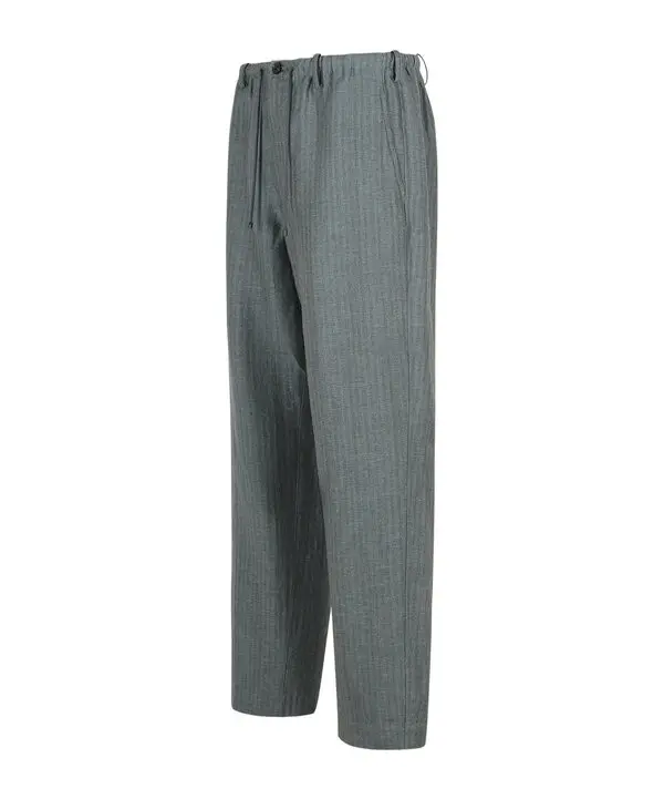 Dries Van Noten Belt Loops Wide Leg Trousers - Gray