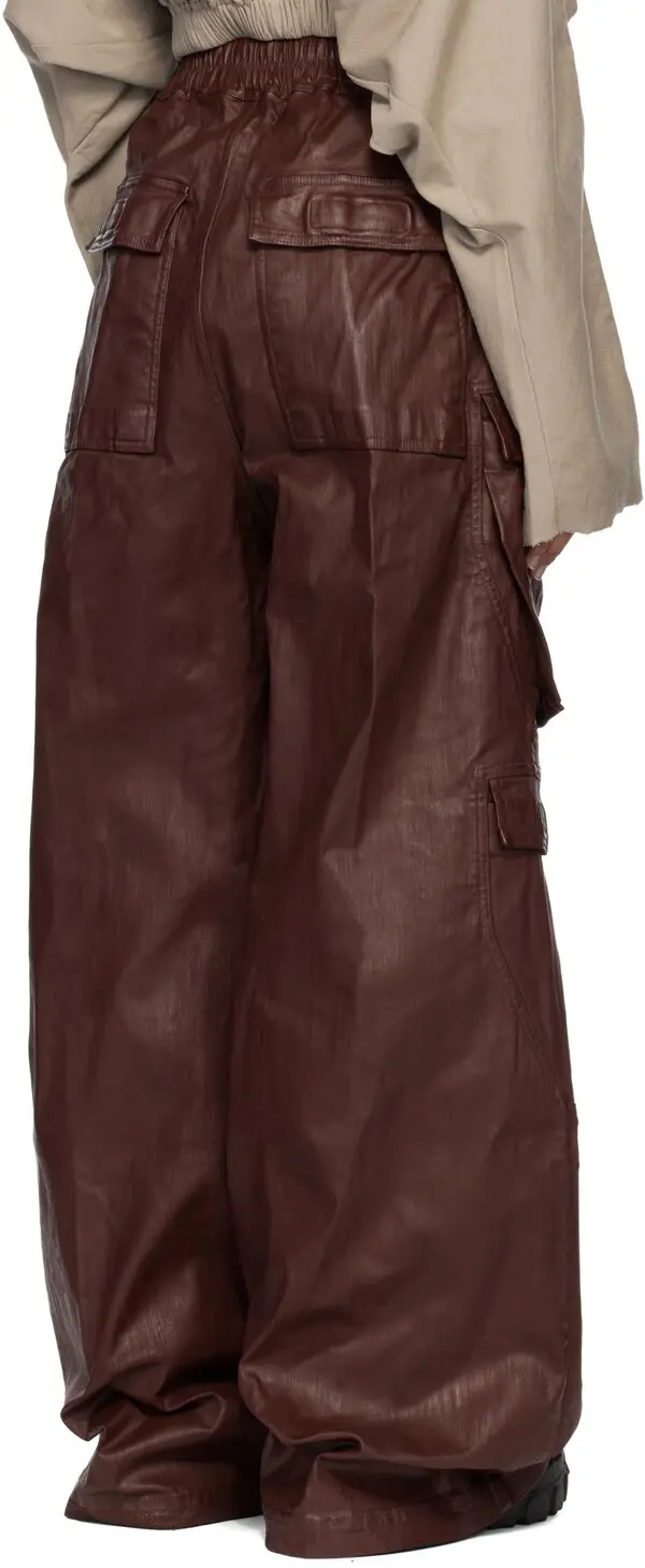 Rick Owens Wide-leg Cargo Pants - Wine Red