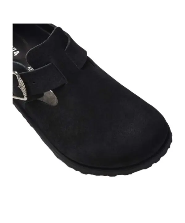BIRKENSTOCK Suede Mary Jane Flat - Black