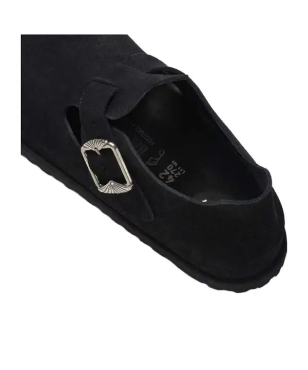 BIRKENSTOCK Suede Mary Jane Flat - Black