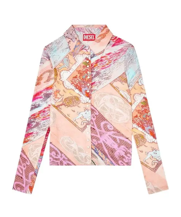 DIESEL® C-amelia" Printed Slim Fit Shirt