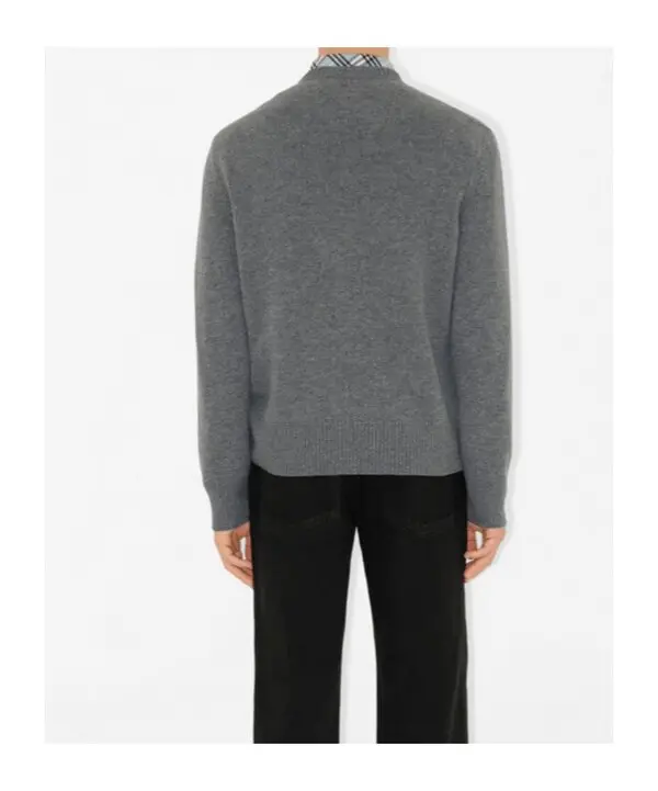 Burberry Ekd Intarsia-knit Crewneck Jumper - Grey