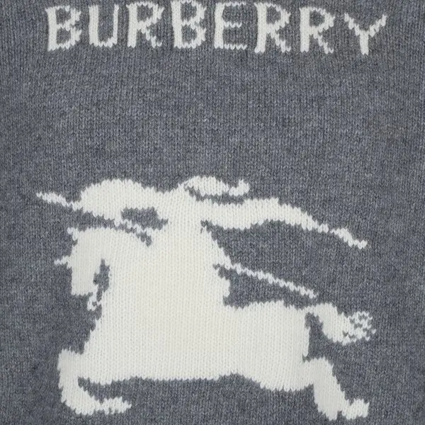 Burberry Ekd Intarsia-knit Crewneck Jumper - Grey