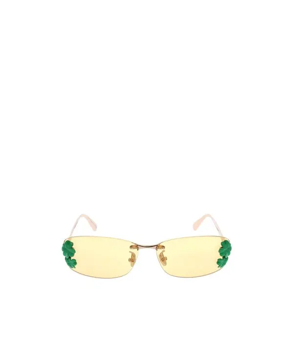 Dior Rectangular Embellished Sunglasses - Yellow