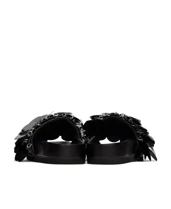 Rabanne Embellished Open-toe Flat Sandals - Black