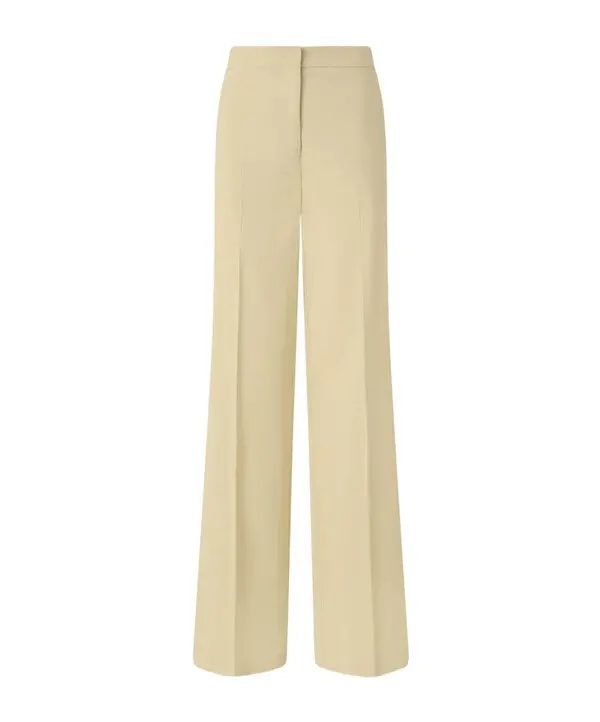 Pinko Stretch Pleated Wide-leg Trousers - Nude