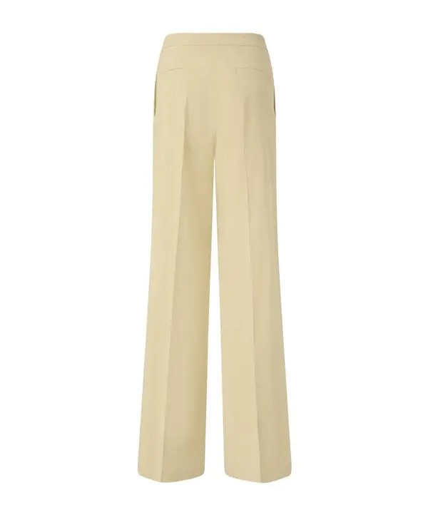 Pinko Stretch Pleated Wide-leg Trousers - Nude