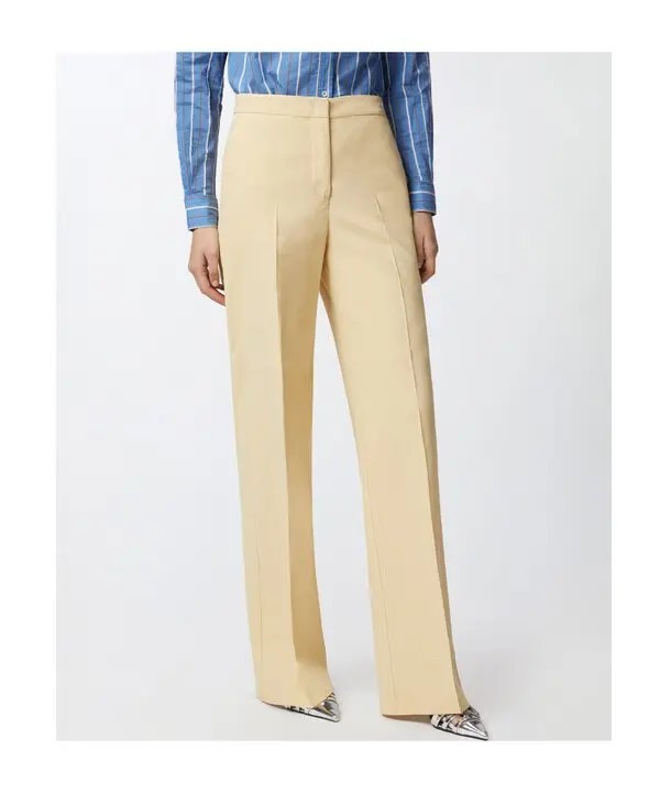 Pinko Stretch Pleated Wide-leg Trousers - Nude