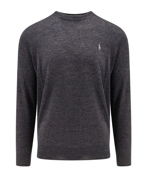 Polo Ralph Lauren Crewneck Jumper With Embroidered Pony - Black