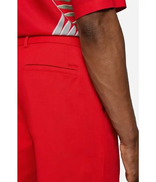 Hugo Boss Straight Fit Shorts With Front Zipper