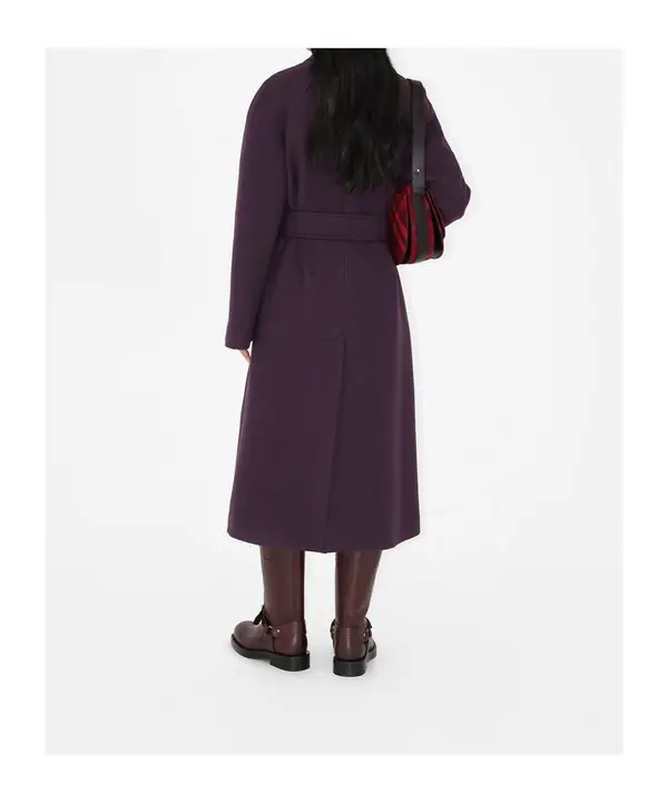 Burberry Single-breasted Belted Wool Coat