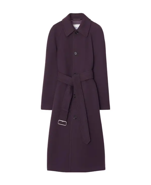 Burberry Single-breasted Belted Wool Coat