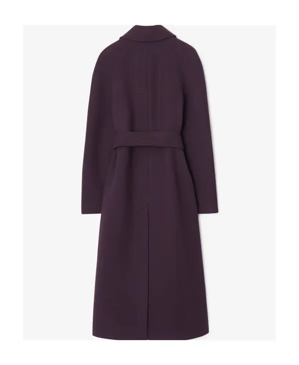 Burberry Single-breasted Belted Wool Coat