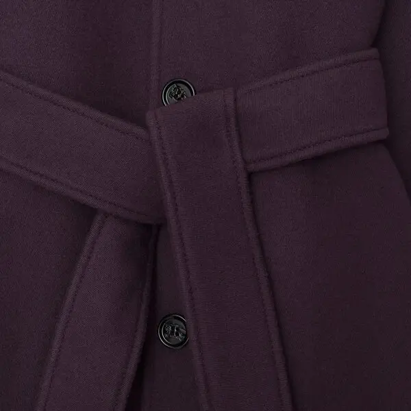 Burberry Single-breasted Belted Wool Coat
