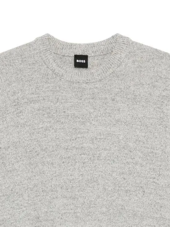 Hugo Boss Crew Neck Long Sleeve Sweater - Gray