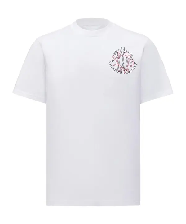Moncler Logo Printed Crewneck T-shirt - White