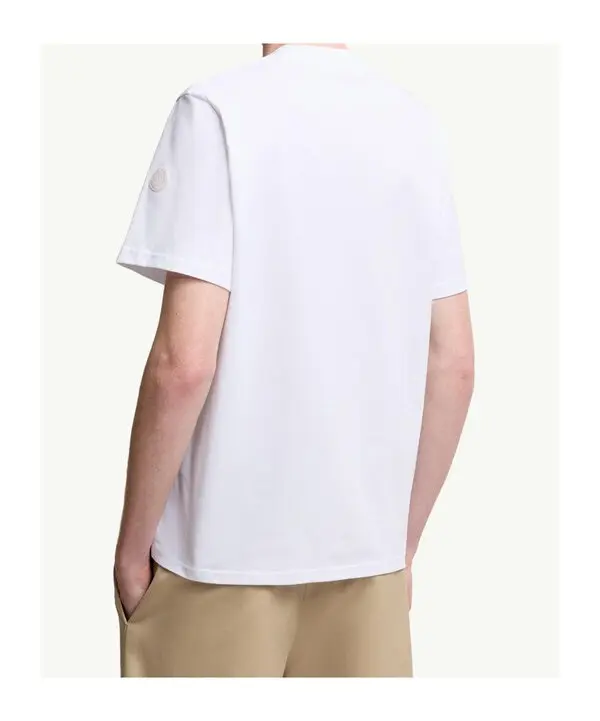 Moncler Logo Printed Crewneck T-shirt - White