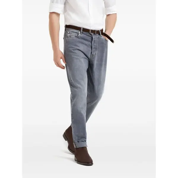 Brunello Cucinelli Iconic Fit Denim Jeans - Beluga Gray