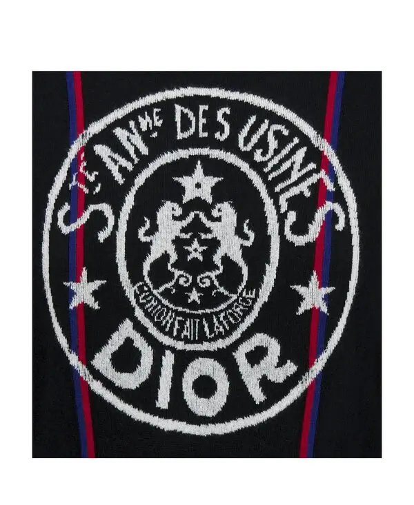 Dior Alps Stand-collar Sweater - Black