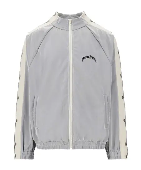 Palm Angels High-neck Long-sleeve Track Jacket - Gray