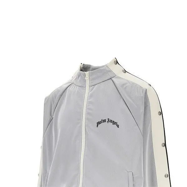 Palm Angels Logo-print Side-stripe Track Jacket - Gray