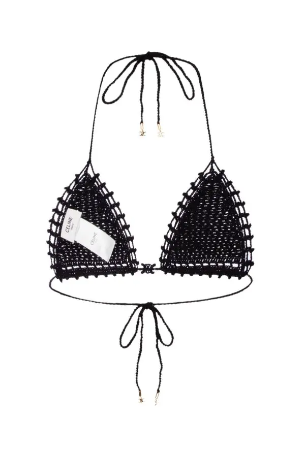 Celine Triangle Top In Crocheted Cotton