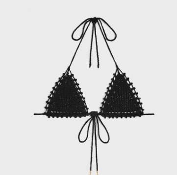 Celine Triangle Top In Crocheted Cotton