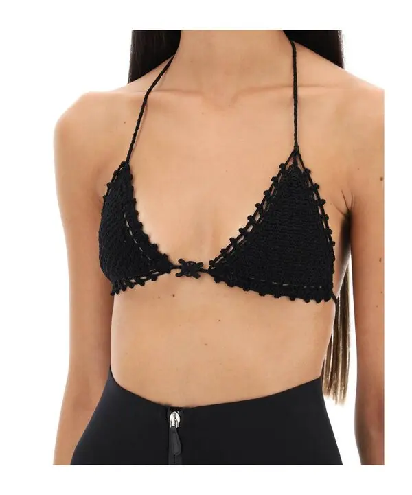 Celine Triangle Top In Crocheted Cotton