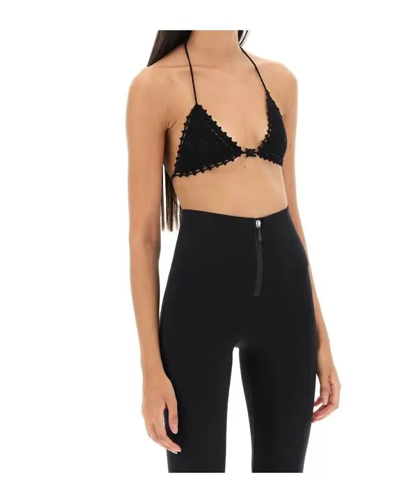 Celine Triangle Top In Crocheted Cotton