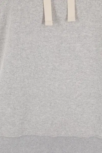 JIL SANDER Logo Patch Drawstring Hoodie - Gray
