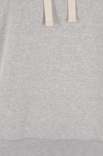 JIL SANDER Logo Patch Drawstring Hoodie - Grey