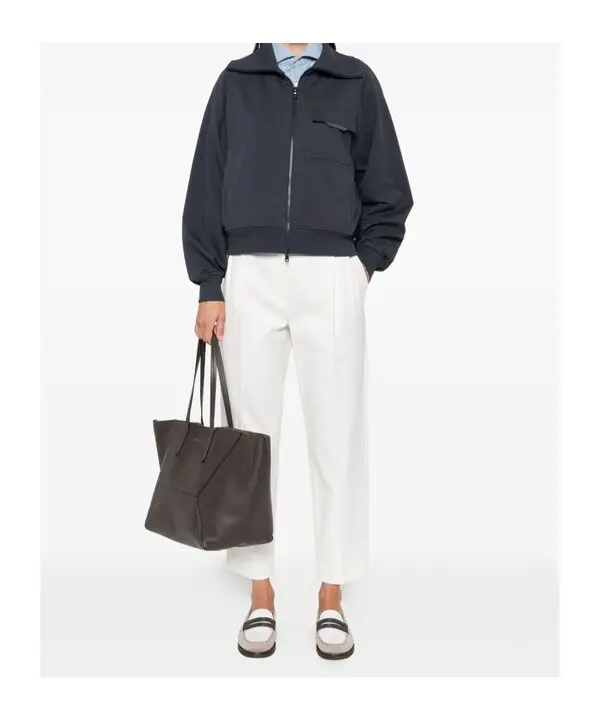 Brunello Cucinelli Zip-fastening Patch-pocket Top
