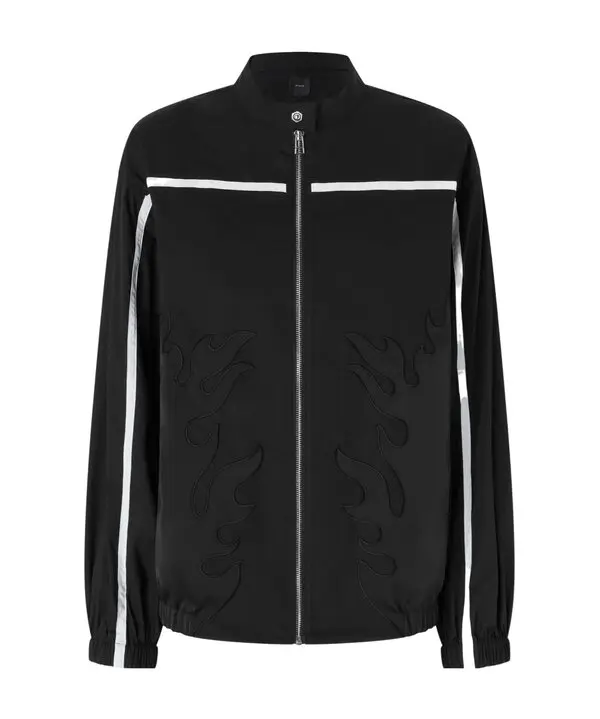Pinko Poplin Bomber Jacket With Zip Closure