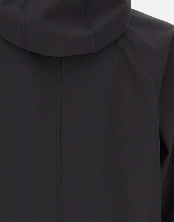 Stone Island Softshell Hooded Parka - Black